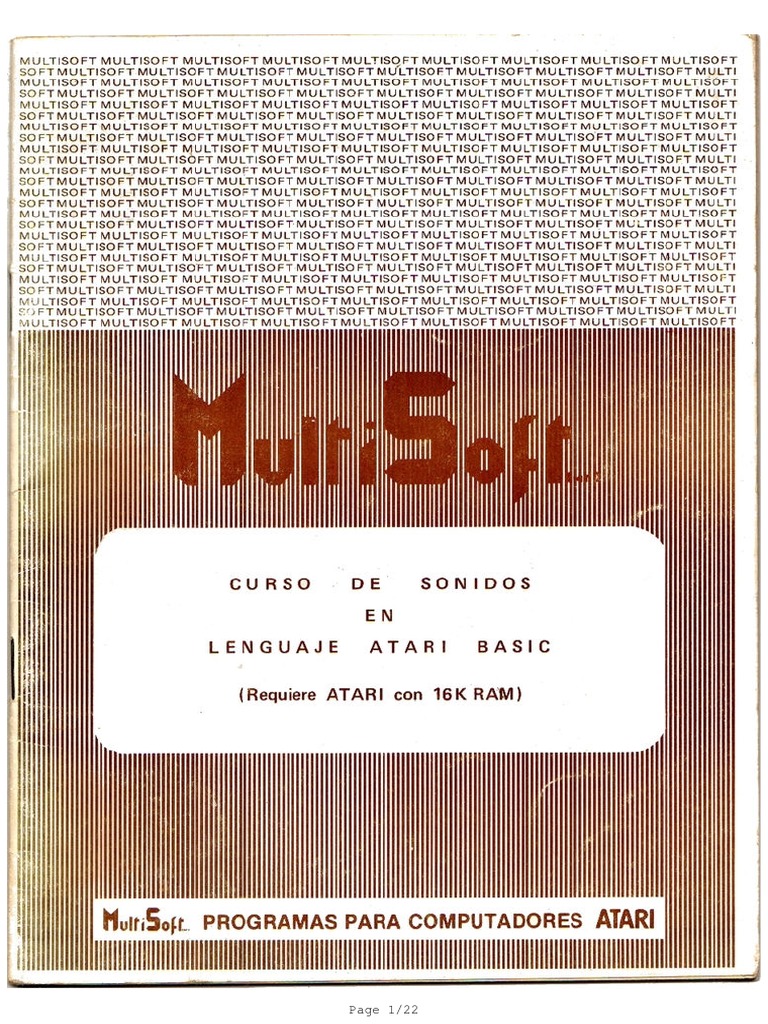 Curso de Sonidos en Atari Basic (Multisoft) | PDF