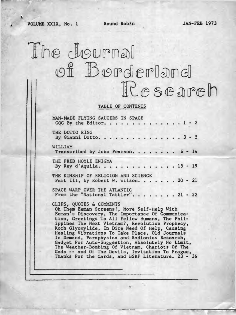 The Journal of Borderland Research 1973-01 & 02 (No 35-36) | PDF ...