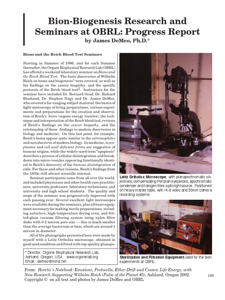 Bion Research and Microscopy Techniques | PDF