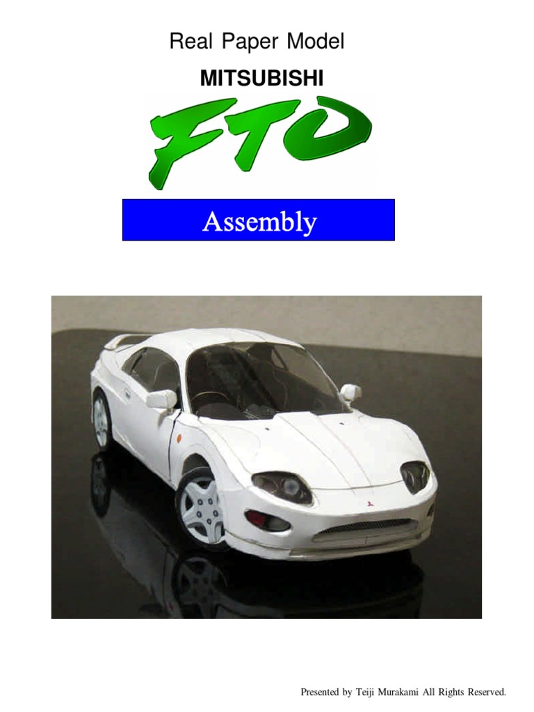 Mitsubishi: Real Paper Model | PDF | Paper | Materials