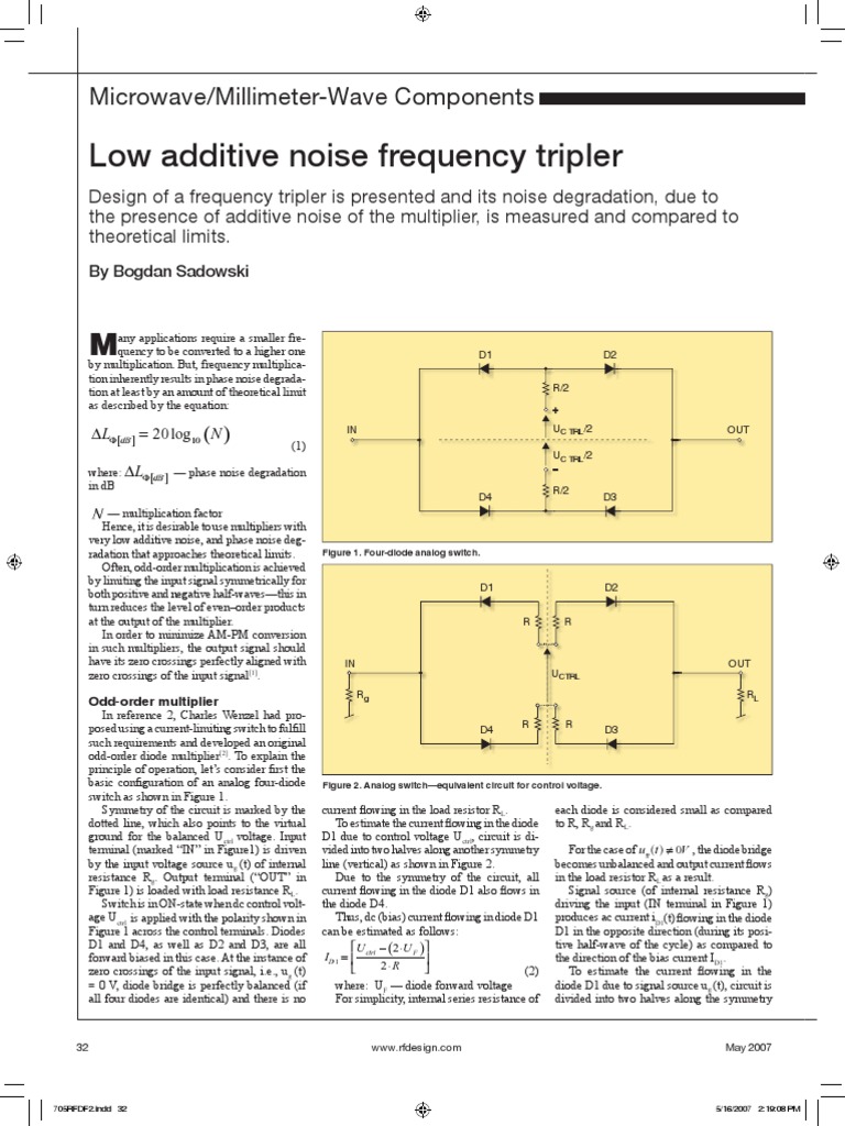 Frequency Tripler | PDF | Diode | Electrical Network