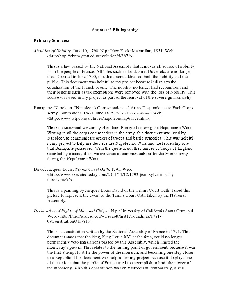Annotated Bibliography | PDF | French Revolution | Napoleon