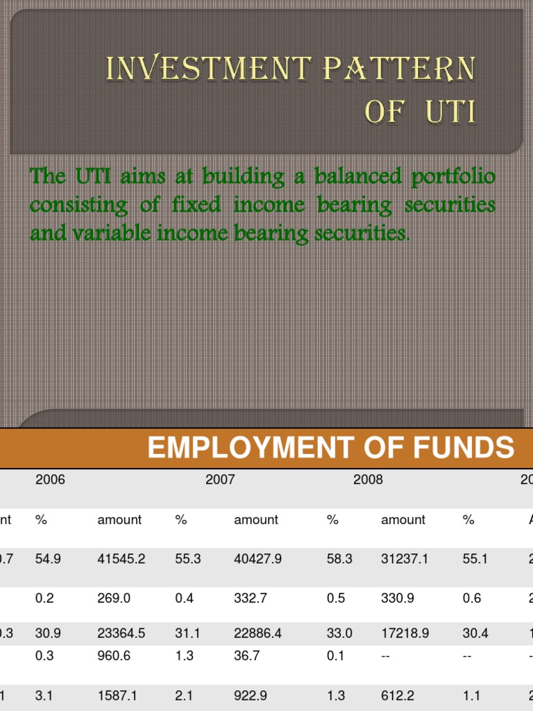 UTI Portfolio Investment Strategy Overview | PDF