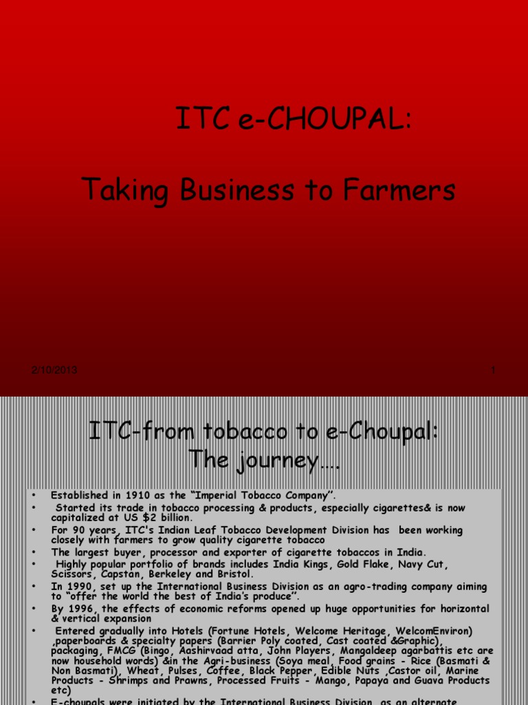 ITC E-Choupal | PDF | Supply Chain | Agriculture