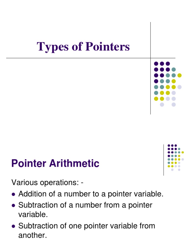 18types Pointers | PDF | Pointer (Computer Programming) | Variable ...