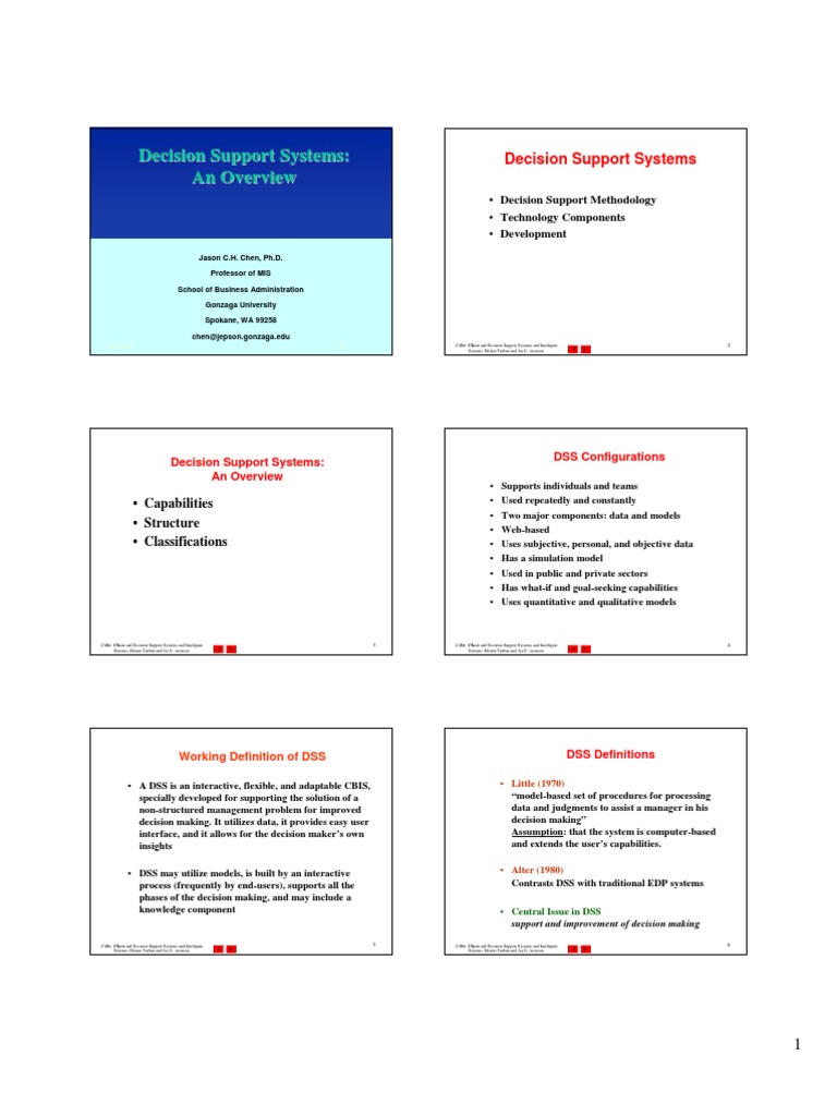 Decision Support Systems: An Overview | PDF
