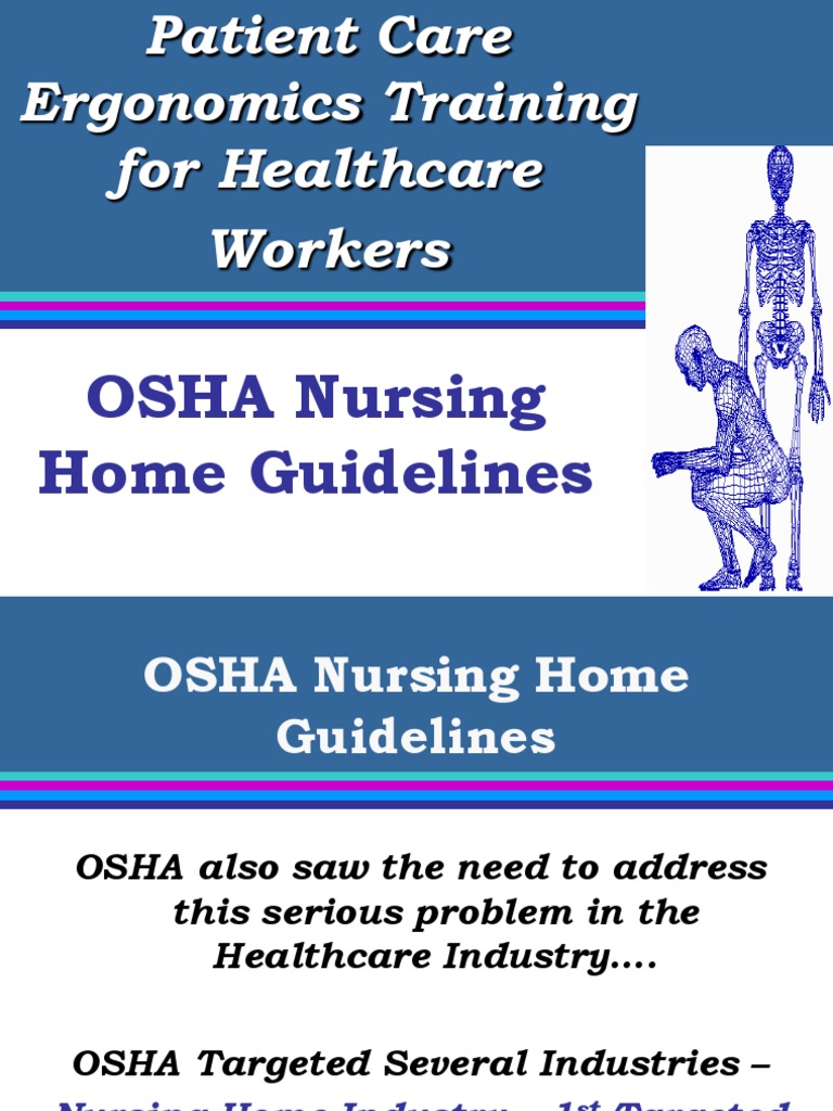 OSHA Ergonomic Guidelines for Nursing Homes: Training Recommendations ...