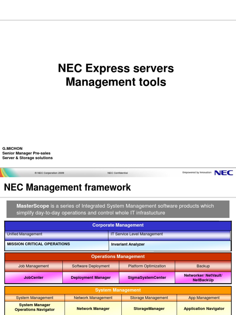 Esmpro Customer Presentation | PDF | Server (Computing) | Computer ...