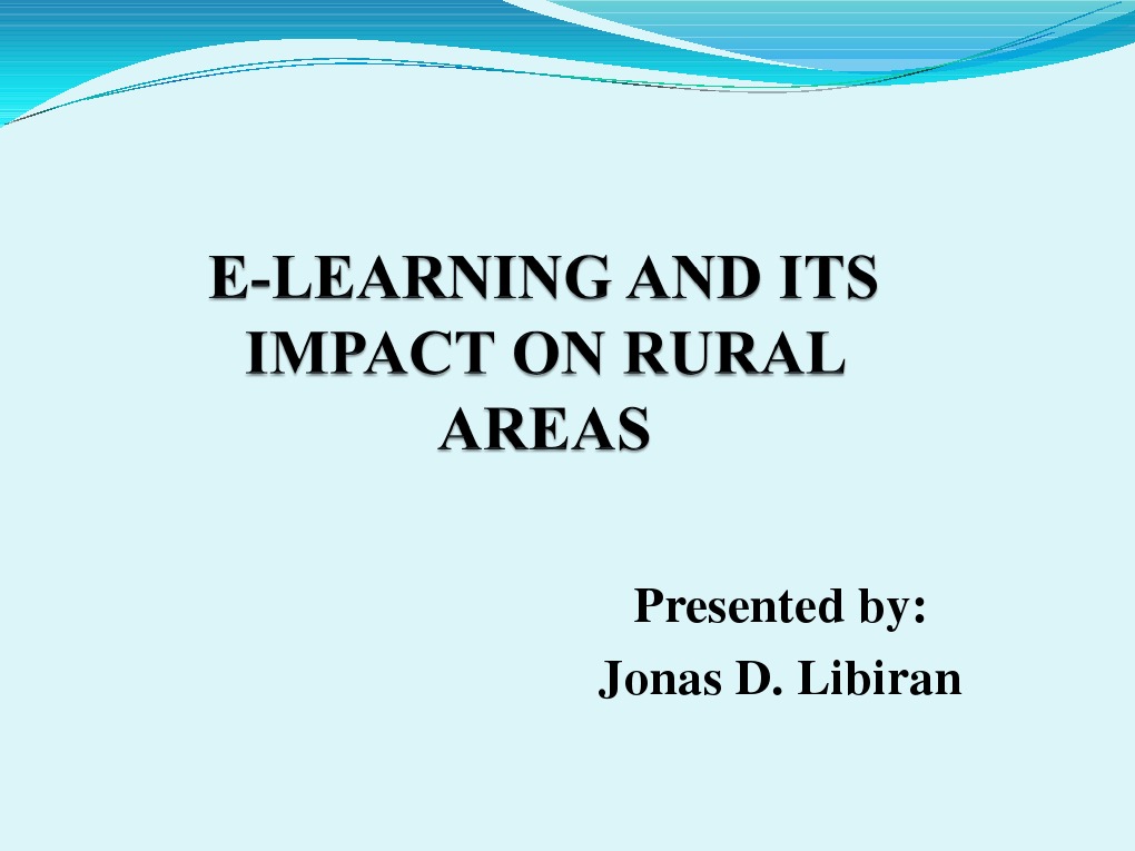 E-Learning in Rural Areas | PDF | Educational Technology | Sharing