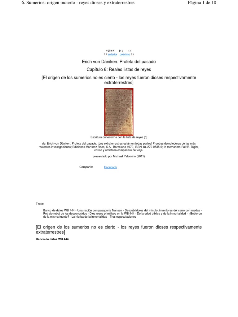 Listas de Reyes Sumerios | PDF