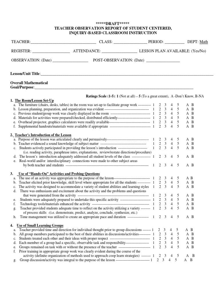 Ratings Scale (1-5) : 1 (Not at All) - 5 (To A Great Extent), A - Don't ...