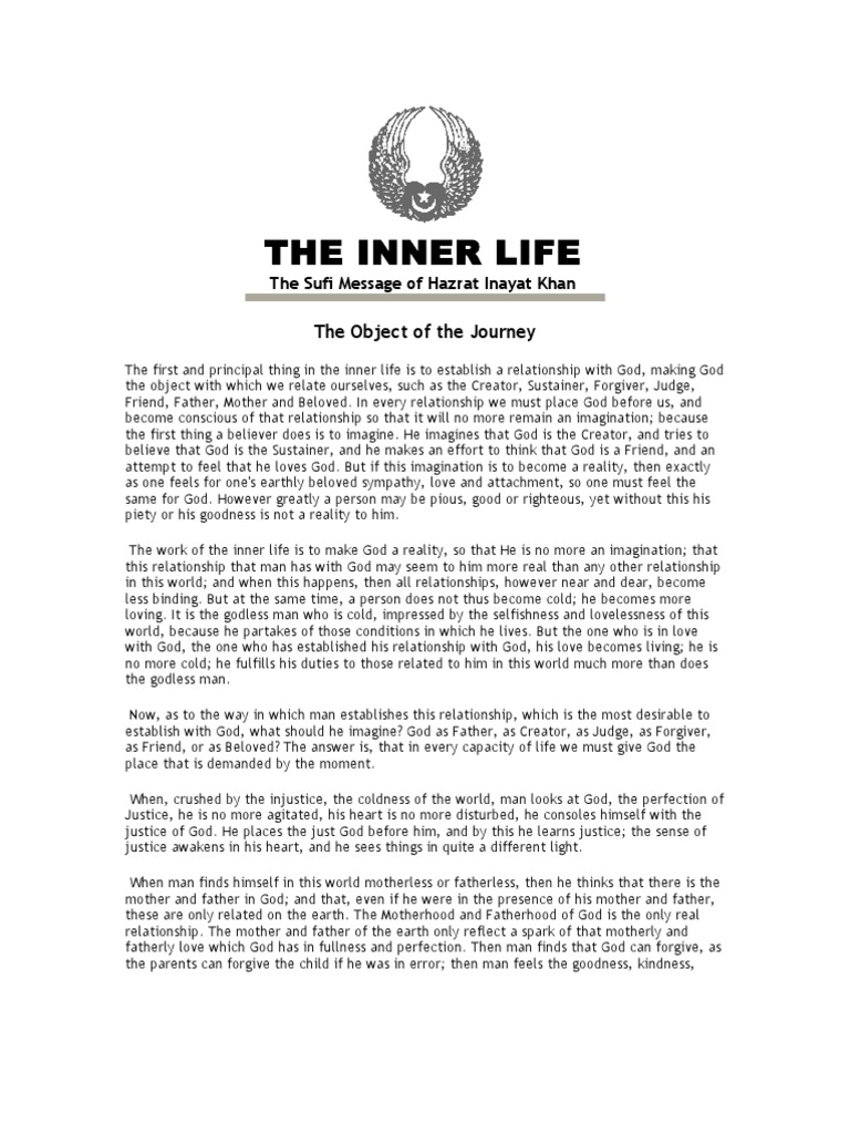 The Inner Life: The Object of The Journey | PDF | Forgiveness | Sufism