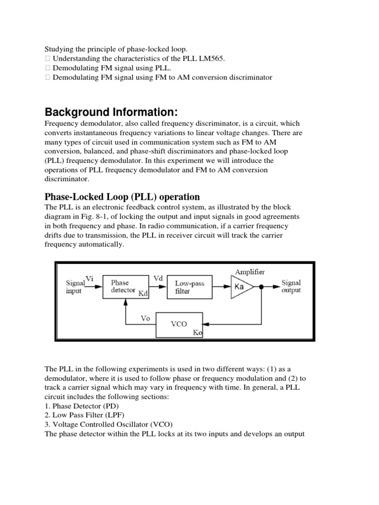 PLL 565 | Download Free PDF | Detector (Radio) | Frequency Modulation