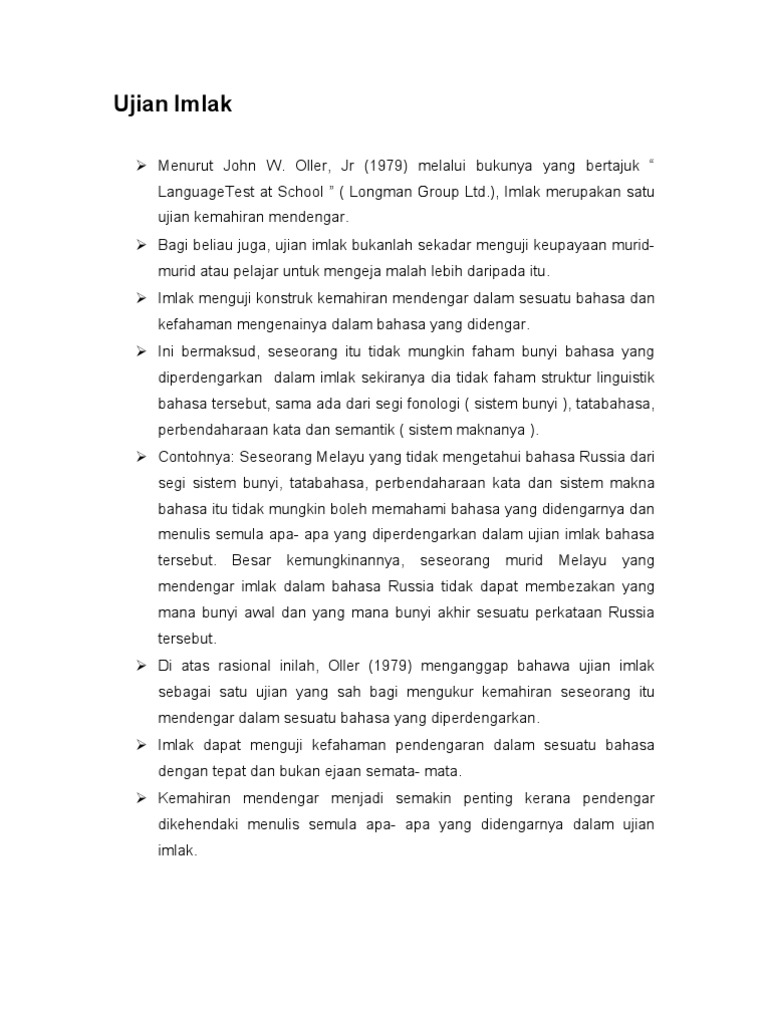 Ujian Imlak | PDF | Seni & Disiplin Bahasa