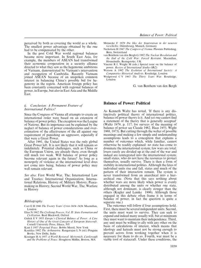 Balance of Power Political | PDF | Insolvency | Bankruptcy