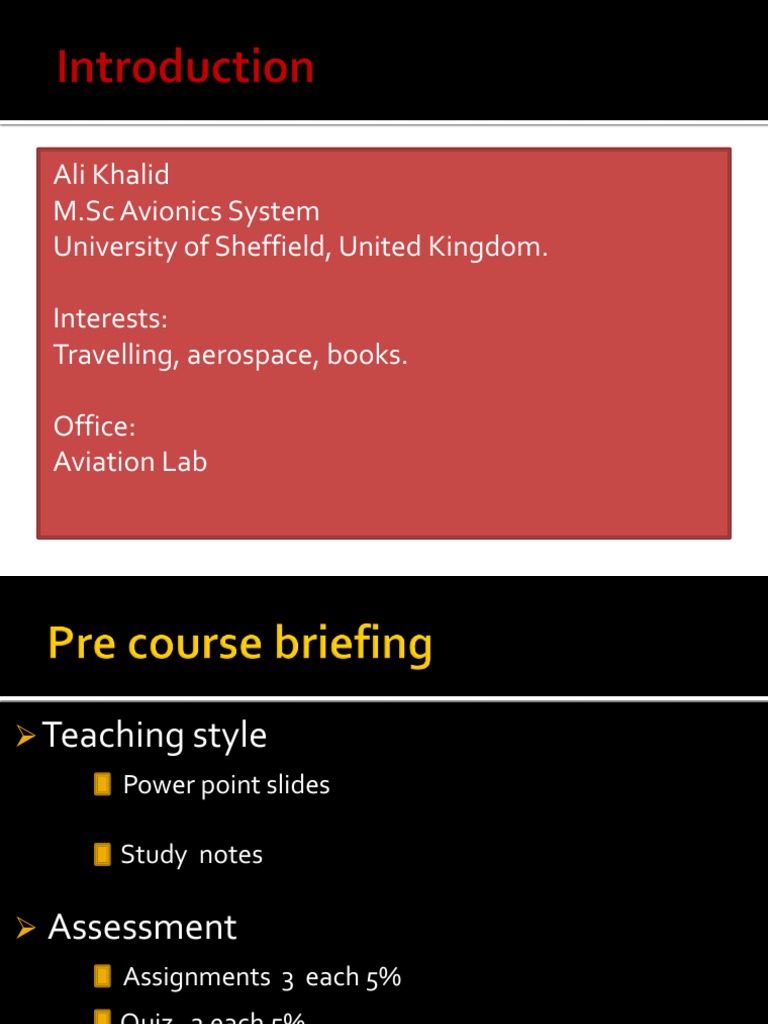 Introduction To Aviation - Lecture 1 | PDF | Aviation | Aircraft