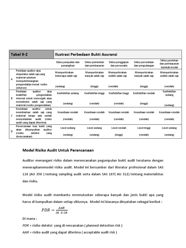 Model Risiko Audit Dan Komponennya. | PDF