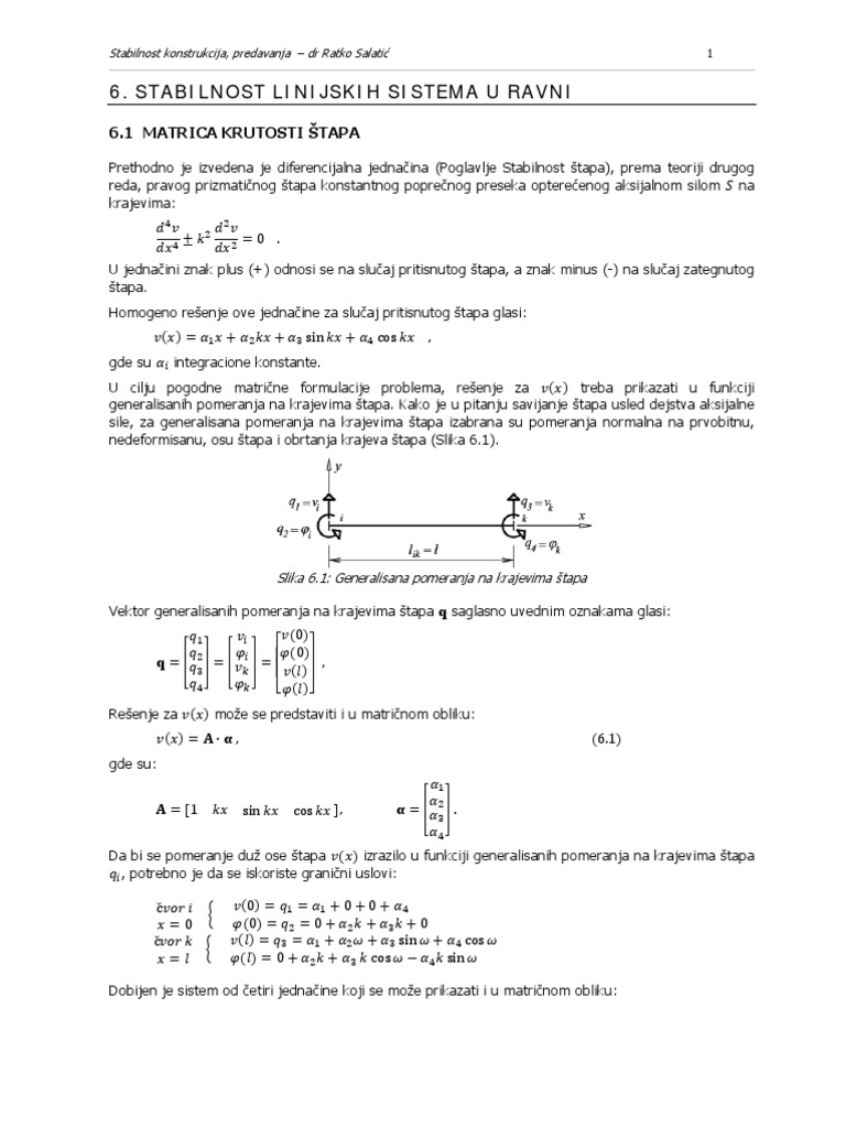 Stabilnost Konstrukcija | PDF