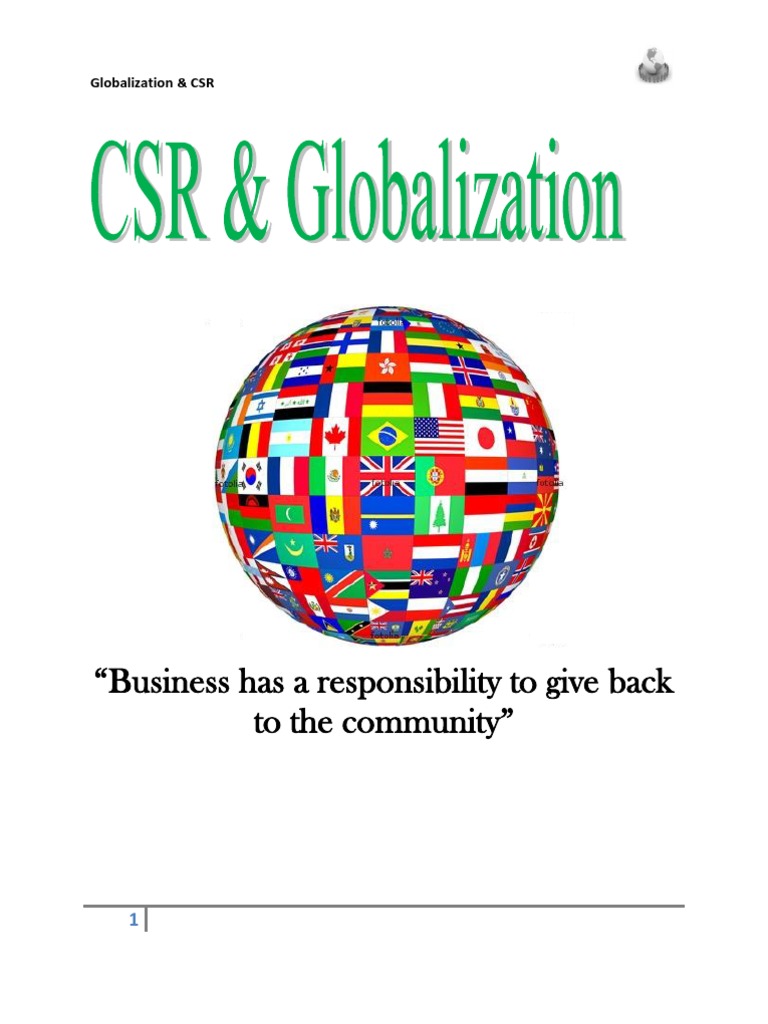 Globalization and CSR | Corporate Social Responsibility | Globalization