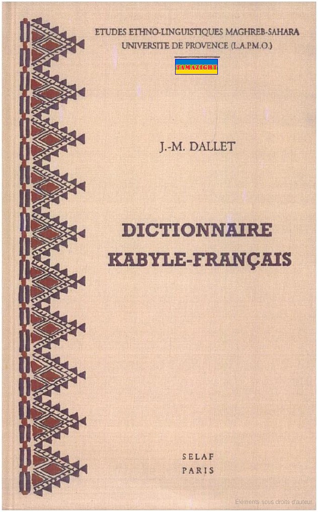 Dictionnaire Kabyle-Francais de J.-M. Dallet | PDF