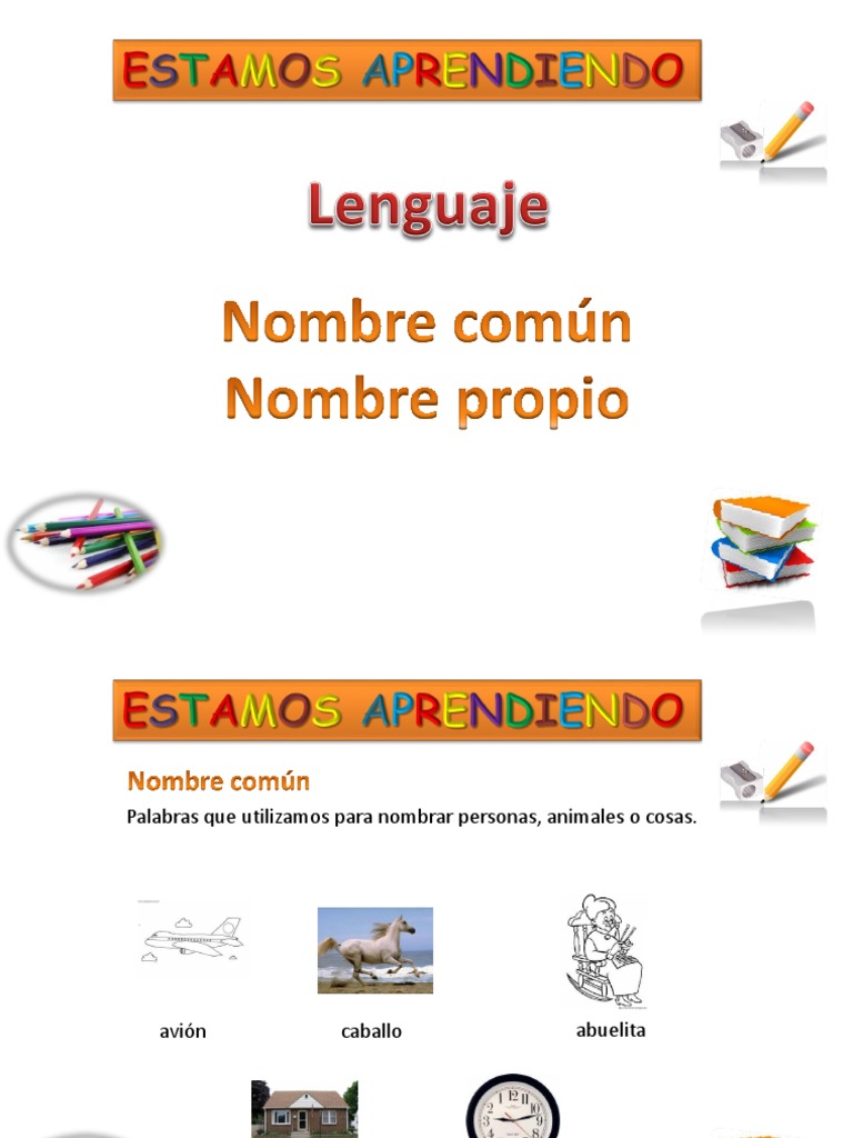 Nombres Propios y Nombres Comunes | PDF