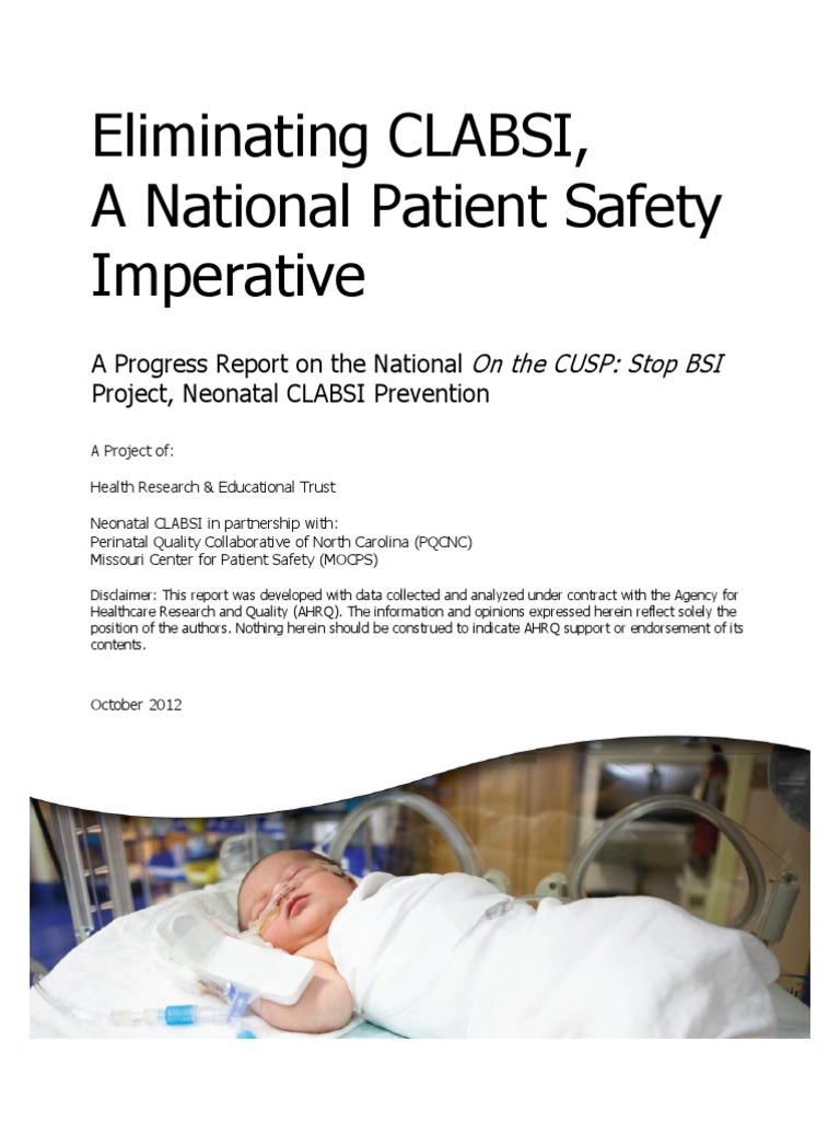 Eliminating CLABSI, A National Patient Safety Imperative | PDF ...