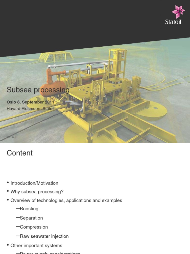 4 - Subsea Processing | PDF | Petroleum Reservoir | Subsea (Technology)