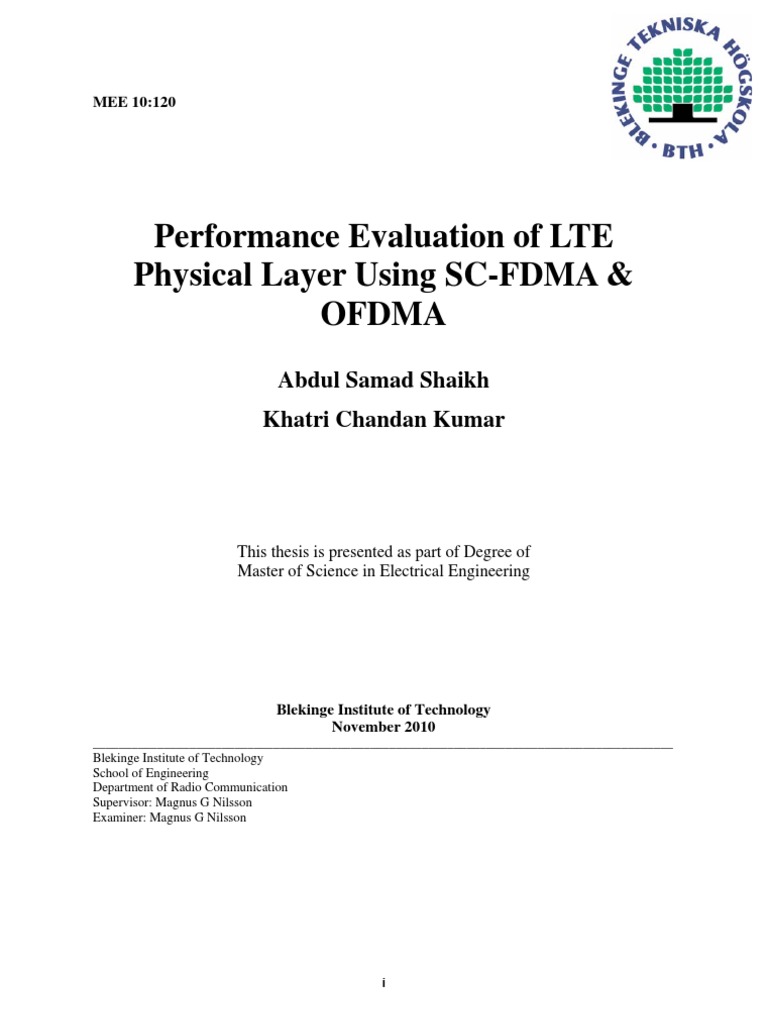 Master Thesis MEE 10120 | PDF