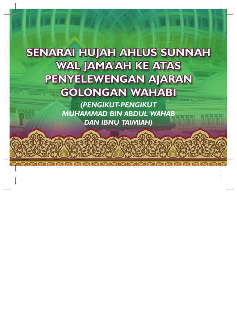 Senarai Hujah Ahlus Sunnah Wal Jama'ah Ke Atas Penyelewengan Ajaran ...