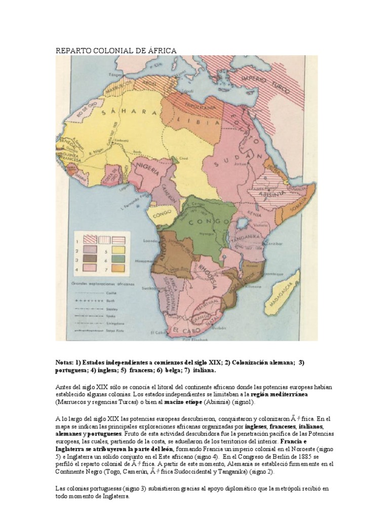 REPARTO COLONIAL DE ÁFRICA