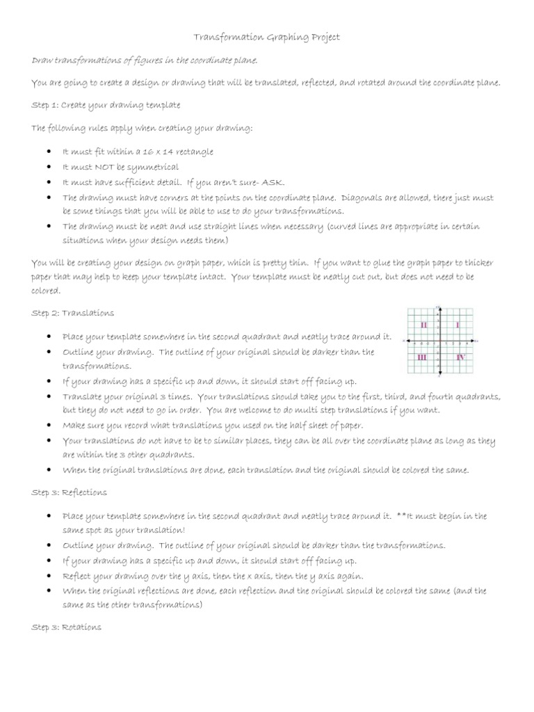 Transformation Graphing Project | PDF | Cartesian Coordinate System ...