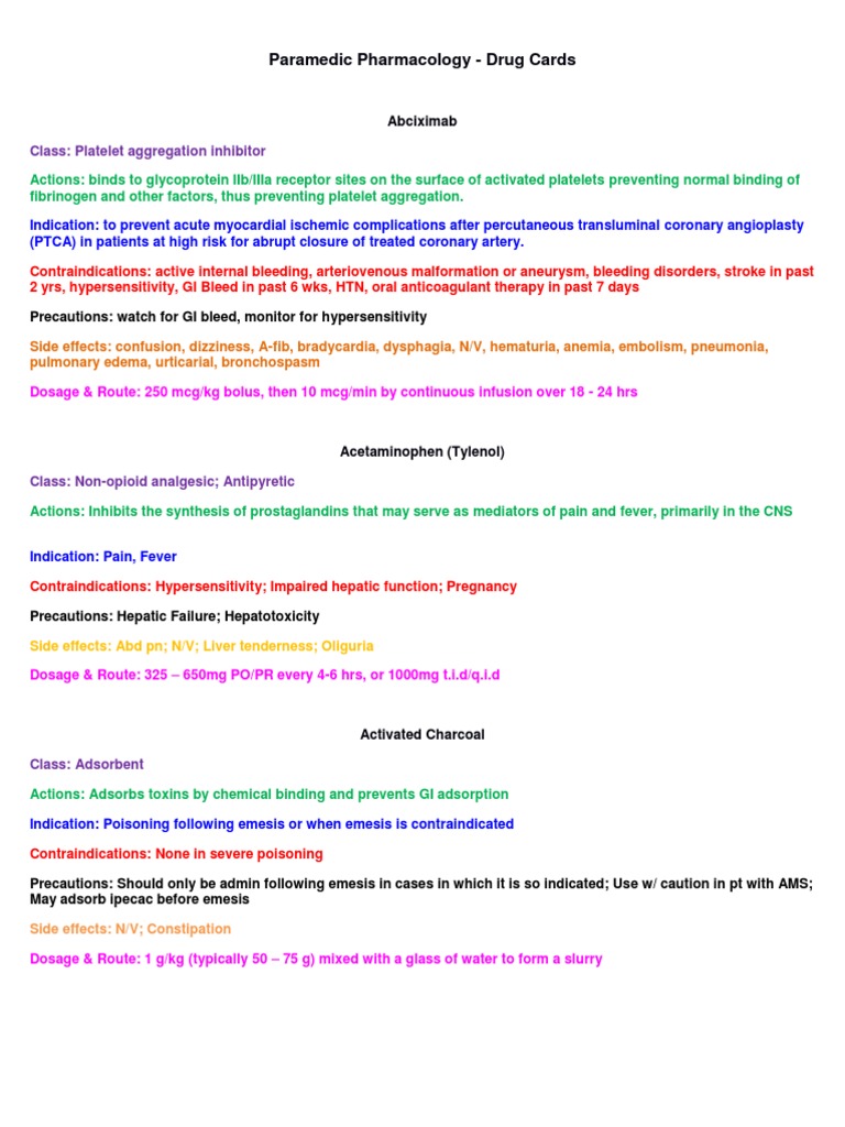 Drug Cards | PDF | Opioid | Heart Failure