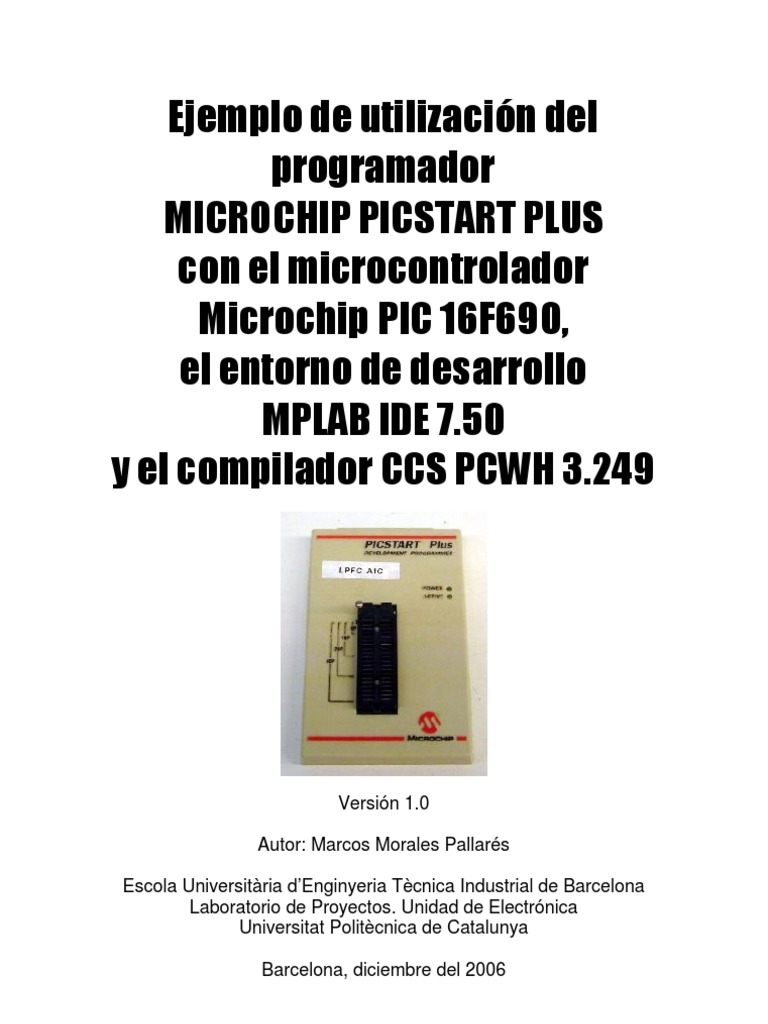 Programador Universal Microchip Picstart Plus | PDF | Compilador ...
