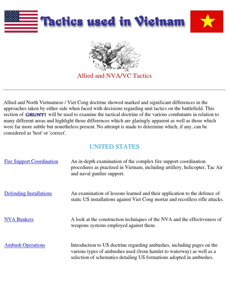 Tactics and Weapons Used in Vietnam | PDF | Artillery | Vietnam War