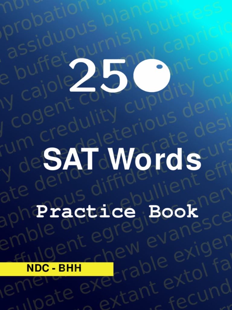 Sat 250 Words Practice Book | PDF