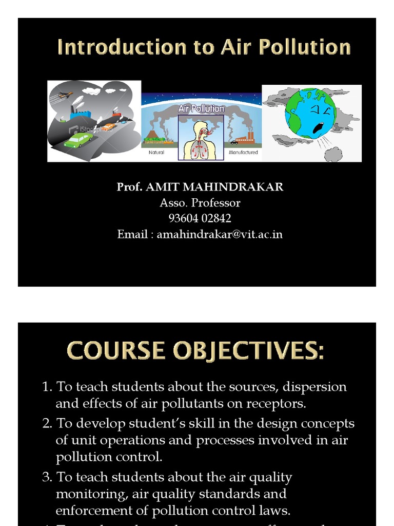 Introduction To Air Pollution | PDF | Air Pollution | Particulates
