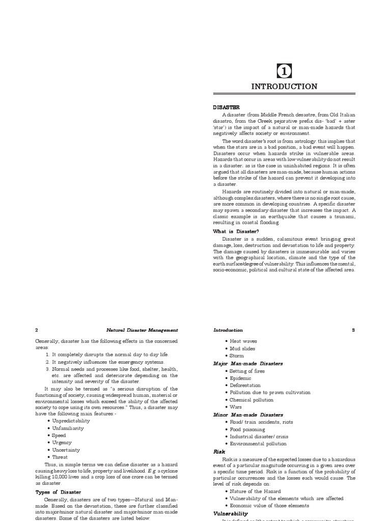 Role of Space Technology in Natural Disaster Management | PDF ...