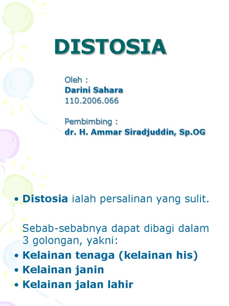 Distosia | PDF