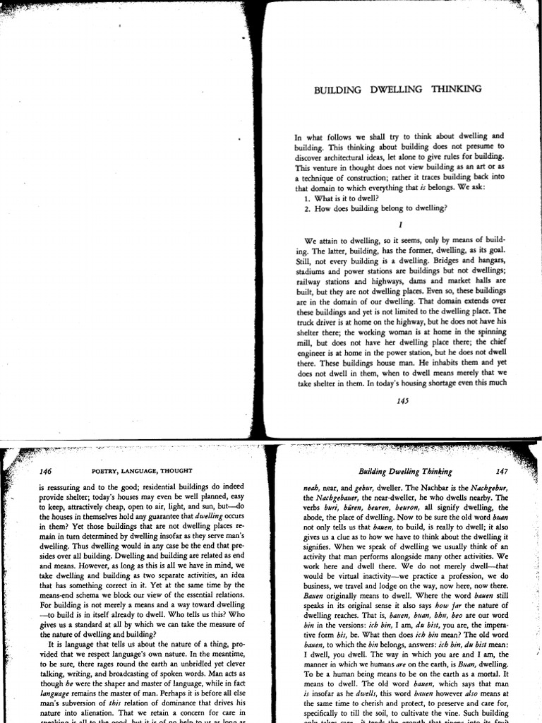 Heidegger Poetry Language Thought | PDF | Language Arts & Discipline ...