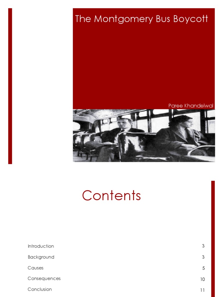 Montgomery Bus Boycott Overview | PDF | Rosa Parks | African American ...