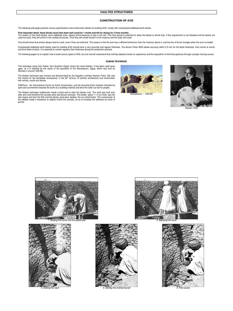 AVD Vault Construction Techniques | PDF | Vault (Architecture) | Mortar ...