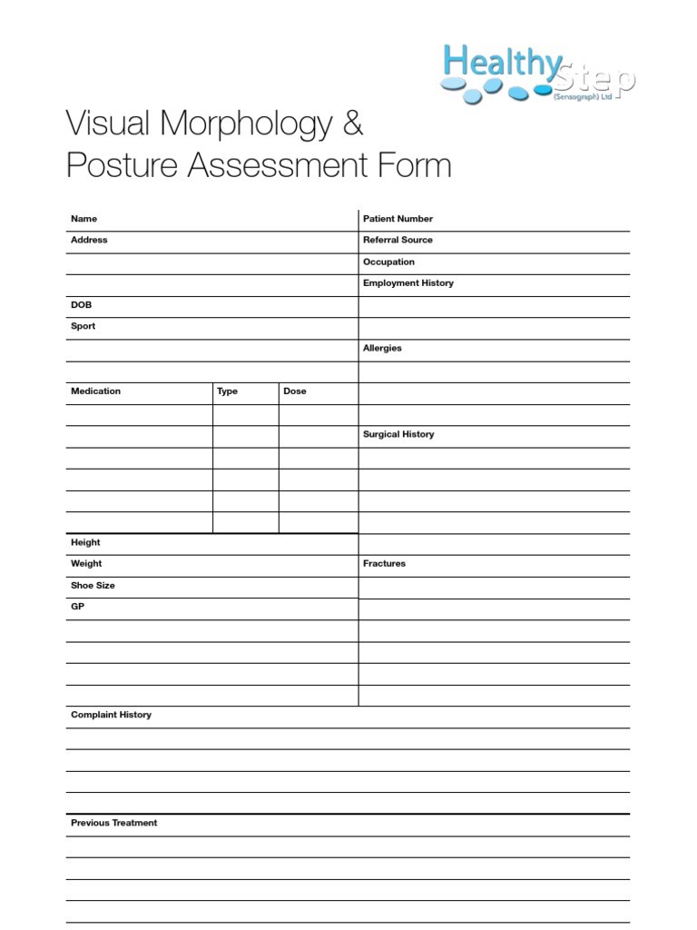 Posture Evaluation Sheet