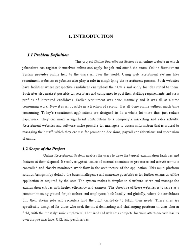 Online Recruitment System Final Year Project1 | PDF | Java Virtual ...