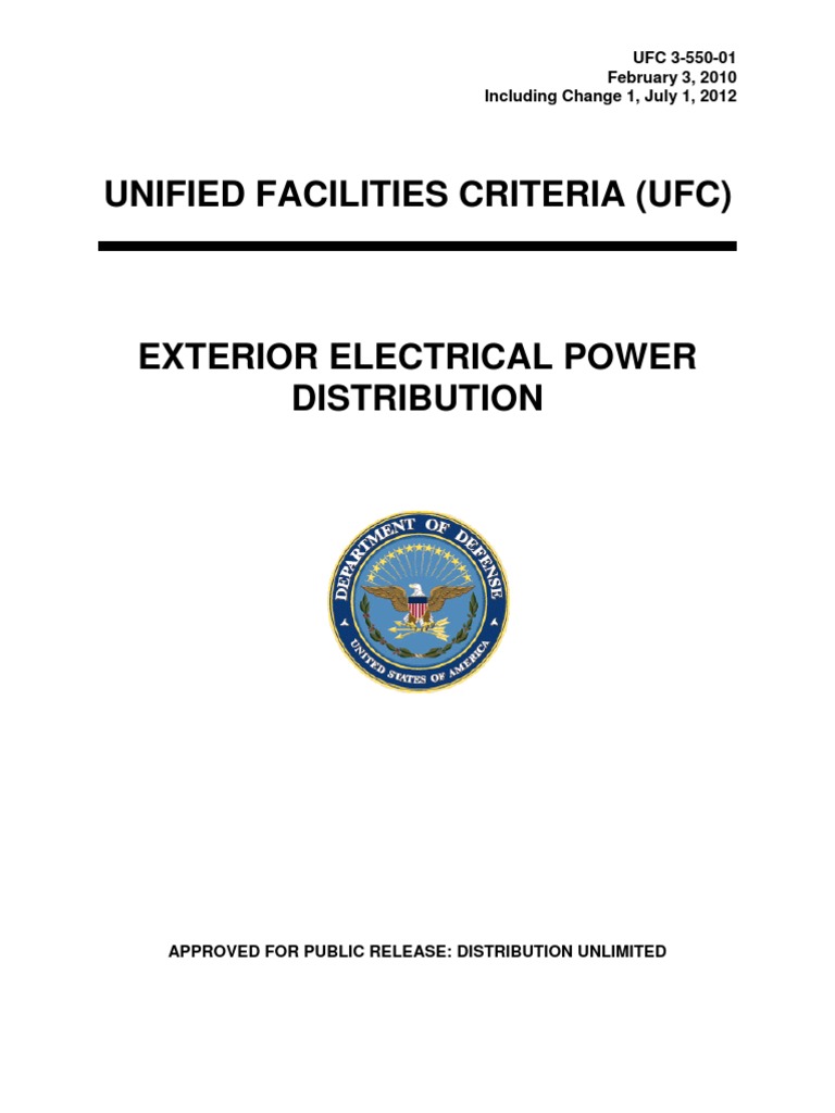 Ufc - 3 - 550 - 01 (Exterior Electrical Power Distribution) | PDF ...