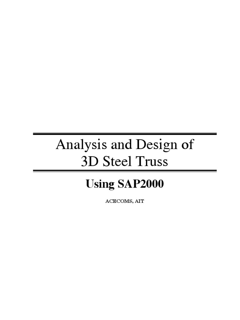 3D Steel Truss Design with SAP2000 | PDF | Truss | Computing
