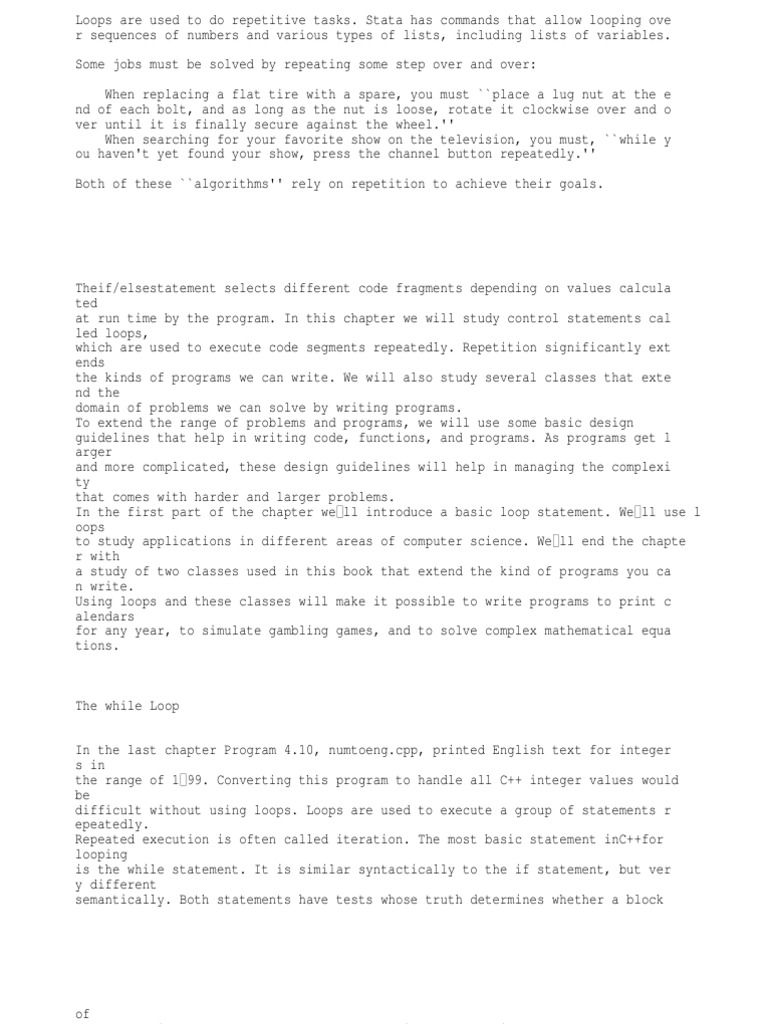 Looping Case Study | PDF | Control Flow | Iteration