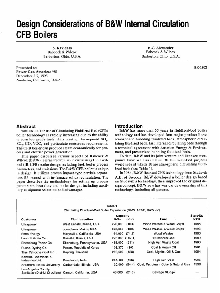 Internal Circulation CFB Boiler PDF | PDF | Furnace | Combustion