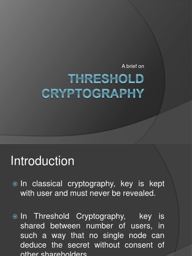 Threshold | PDF | Teaching Methods & Materials