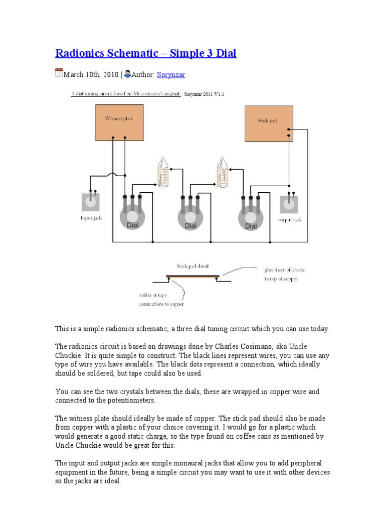 Radionics Schematic Cosimano | PDF | Electrical Components ...