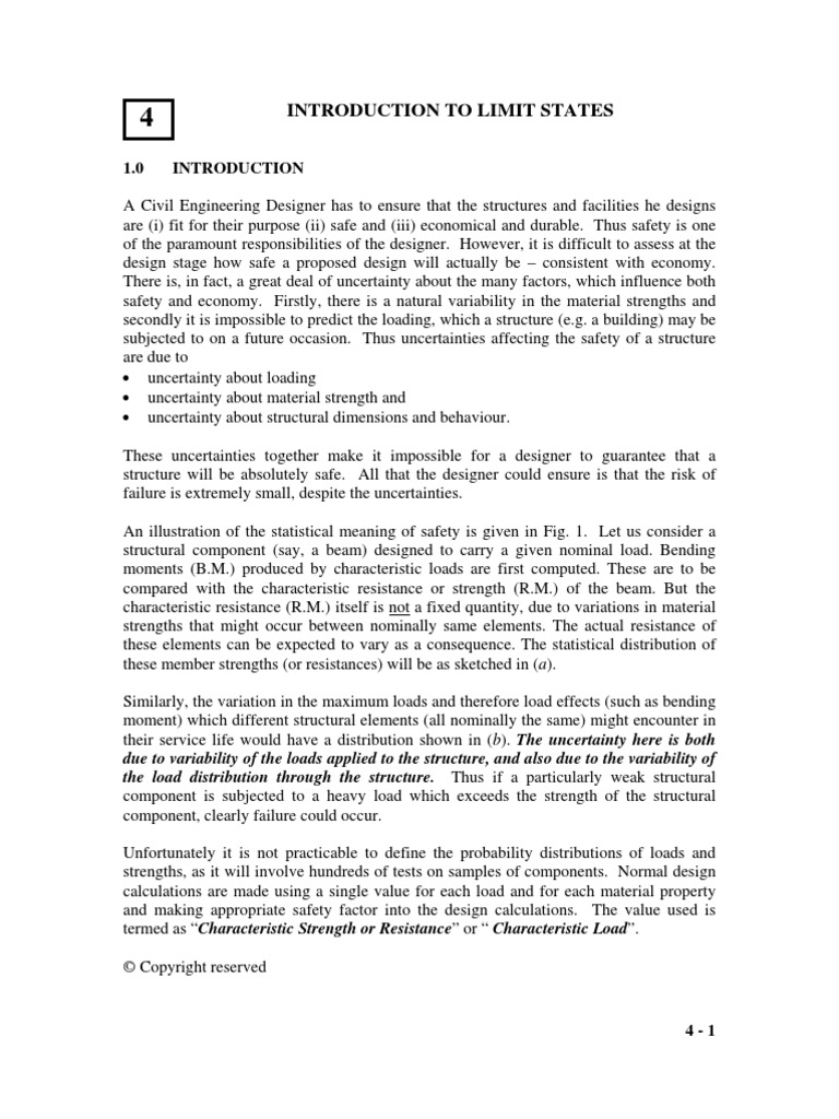 Limit State Design | PDF | Structural Load | Strength Of Materials